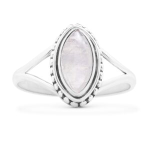 koral jewelry cut marquise moonstone delicate ring 925 sterling silver vintage tribal gipsy boho look (7)