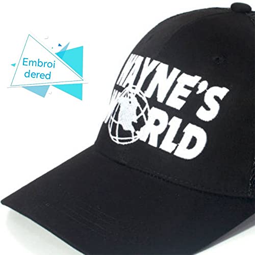 ZIXIANNIU Wayne's Hat Embroidered Trucker Hat Halloween Costume Black