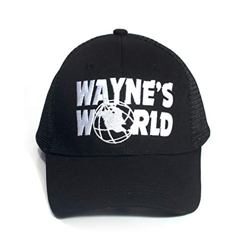 ZIXIANNIU Wayne's Hat Embroidered Trucker Hat Halloween Costume Black