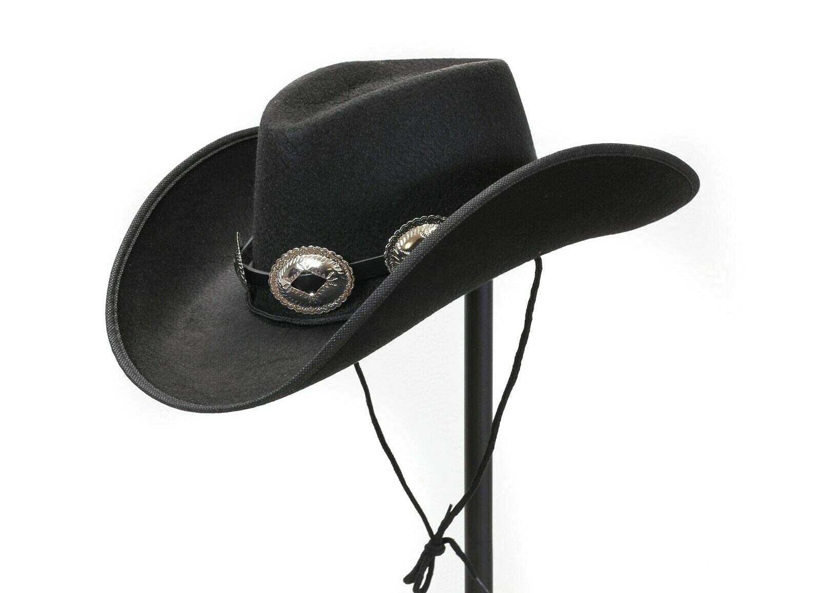 Funk Plus Hat Band Oval Concho Genuine Leather USA Made For Tophat Slash Hat Cowboy Steampunk Cosplay