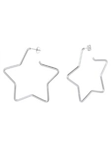 star hoop earrings for women stainless steel geometric earring hoops fashion jewelry