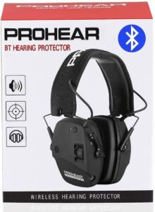 prohear 030 bluetooth 5.4 electronic shooting ear protection earmuffs, noise reduction sound amplification hearing protector for gun range and hunting