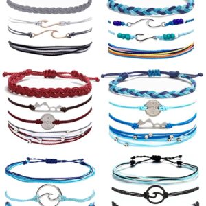 choice of all String Bracelets for WomenMen Summer Wave Bracelet Set for Teen Girls Waterproof Surfer Ankle Bracelet for Men Boys Friends