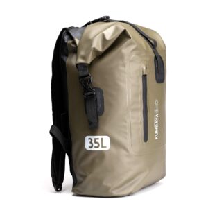 kumbaya r1 waterproof rucksack | backpack dry bag (battle green)