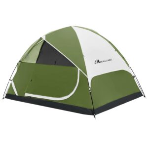 moon lence camping tent 2 person tent easy setup outdoor tents waterproof double layer for camp and backpacking green