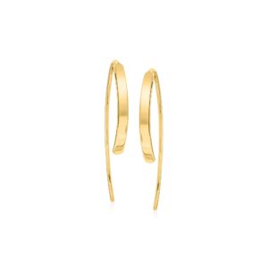 rs pure by ross-simons 14kt yellow gold threader earrings