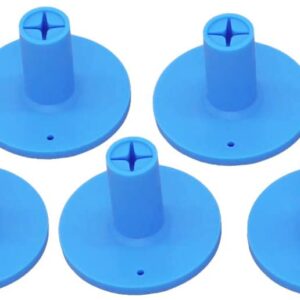 QHALEN Golf Rubber Tee Holder Set for Golf Driving Range Tee Practice Tool Pack of 5 (Blue)