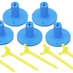 QHALEN Golf Rubber Tee Holder Set for Golf Driving Range Tee Practice Tool Pack of 5 (Blue)