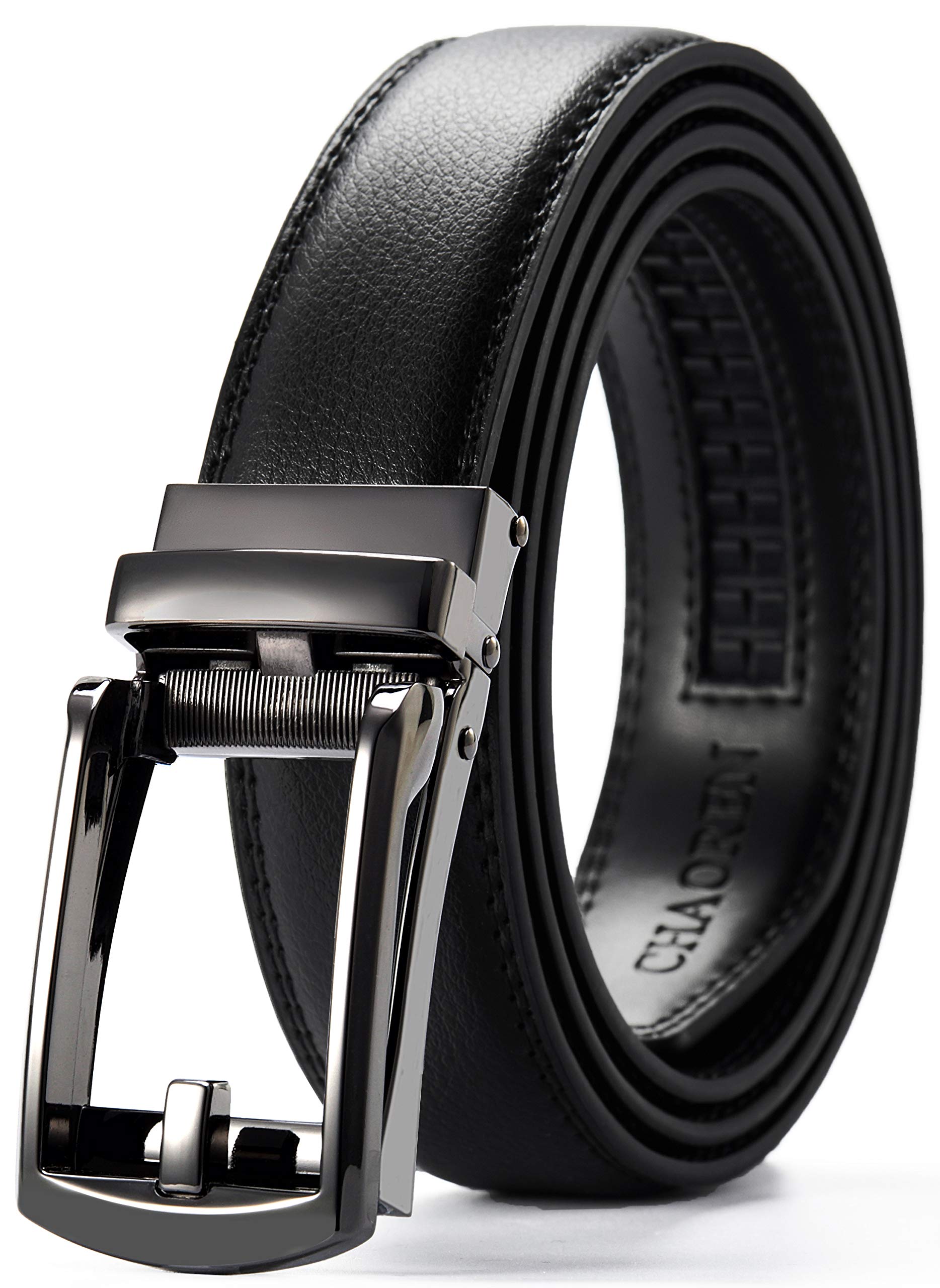 CHAOREN Mens Dress Belt - Ratchet Belt Leather 1 1/4" Comfort Click - Perfect Companion to Mens Dress Shoes