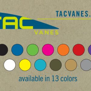 TAC Vanes 2" Summit Vanes, Yellow Vanes, Pack of 100, Vanes for Archery Bowhunting and Recreational Shooting