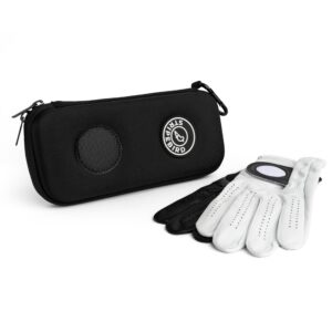 stripebird - original performance golf glove holder case (stealth black) - protect and keep golf gloves dry - golf glove case for moisture free storage - golf glove organizer case - golf case