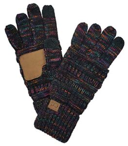 funky junque lined texting gloves: 4-tone kaleidoscope #32