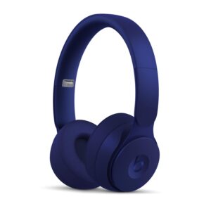 beats solo pro wireless noise cancelling on-ear headphones - apple h1 headphone chip, class 1 bluetooth, active noise cancelling, transparency, 22 hours of listening time - dark blue