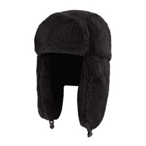 winter cozy plush ushanka russian hat windproof thermal full hood earflap hat skull cap snowmobile ski hunting trapper hats for adults teens