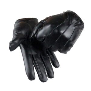 long keeper men leather touchscreen gloves winter driving warm wrist gloves