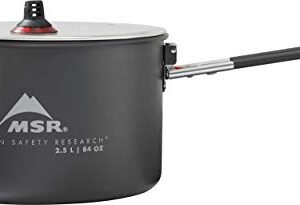 MSR 2.5 Liter Nonstick Ceramic Coated Solo Camping Cook Pot Black