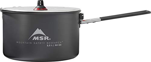 MSR 2.5 Liter Nonstick Ceramic Coated Solo Camping Cook Pot Black