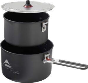 msr nonstick ceramic coated 2-pot camping cook set