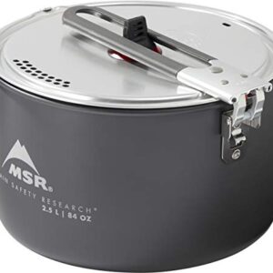 MSR 2.5 Liter Nonstick Ceramic Coated Solo Camping Cook Pot Black