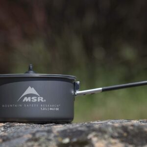 MSR 1.3 Liter Nonstick Ceramic Coated Solo Camping Cook Pot Black