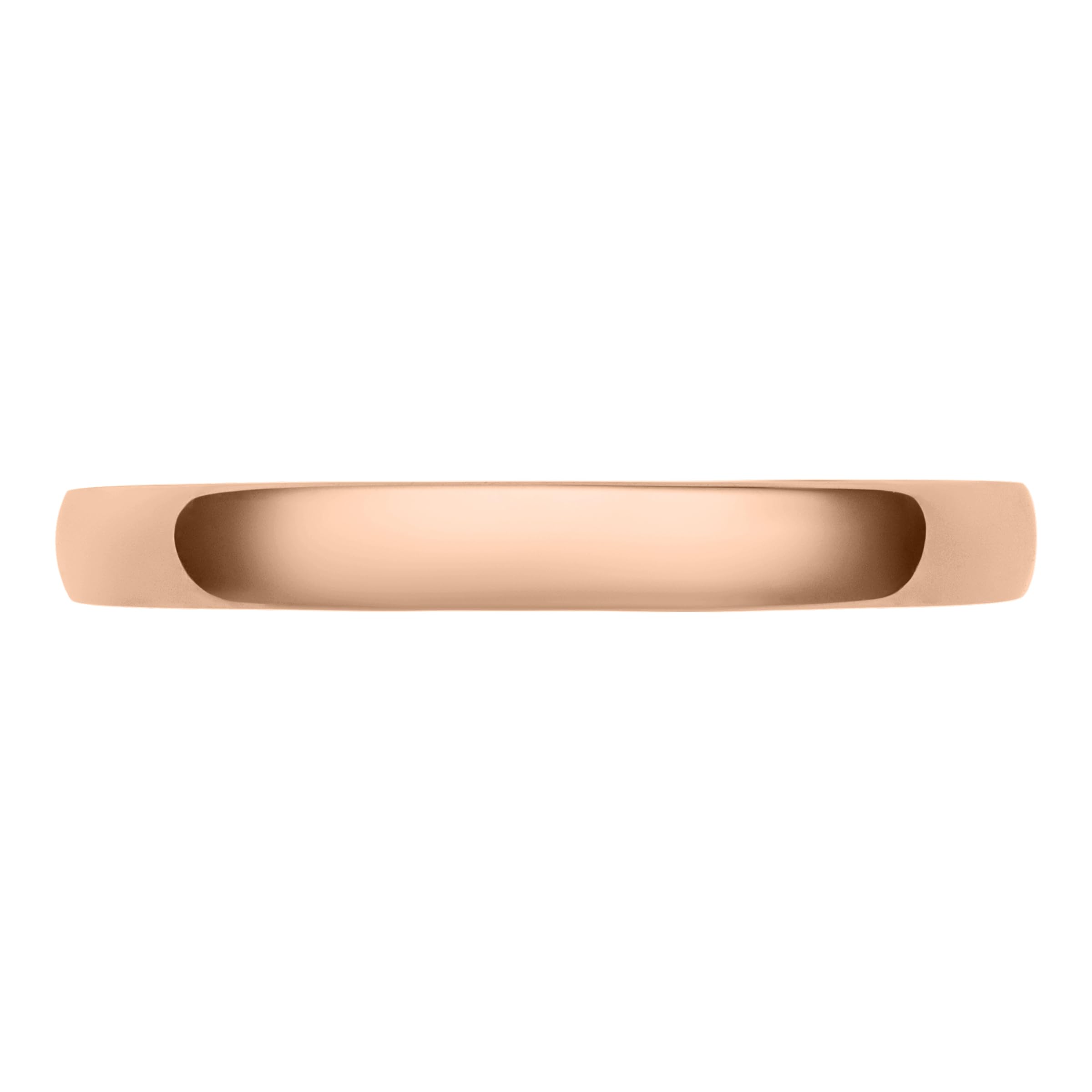 Women's 2MM Solid Gold Rings – Classic, Lightweight 10K Rose Gold Jewelry; Durable Plain Wedding Band for Women; Comfortable, Well-Polished Womens Wedding Bands, Size 7, by Brilliant Expressions