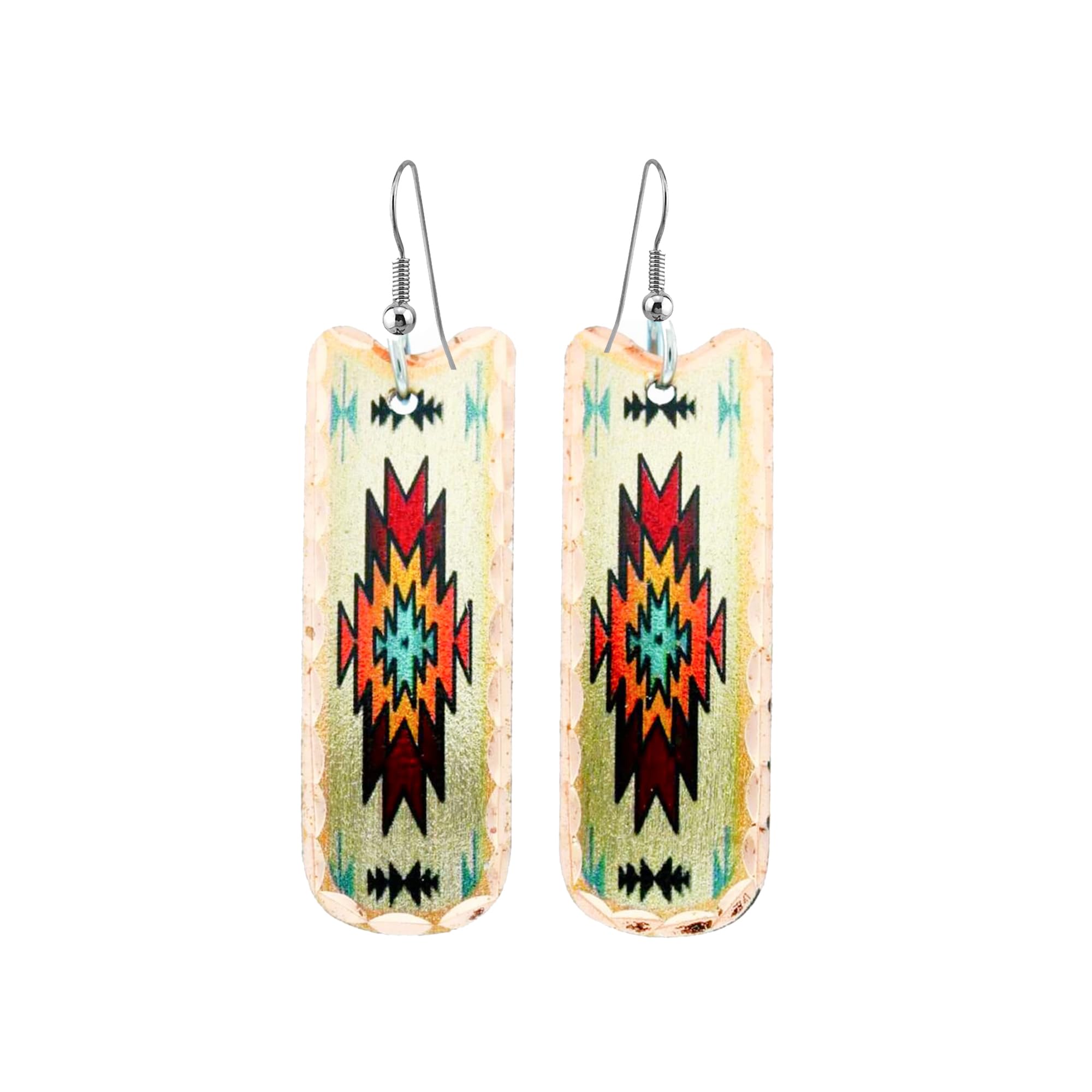 FRONT LINE JEWELRY Native American Earrings: Sunburst Motif Earrings Southwestern Earrings Native American Jewelry