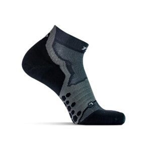 Thirty48 Performance Compression Low Cut Running Socks for Men and Women | More Compression Where Needed ([3 Pair] Black/Gray, Large - Women 9-10.5 // Men 10-11.5)