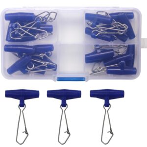 40pcs strength duty blue fishing line slides with nice snap high strength fish slider tackle box kit