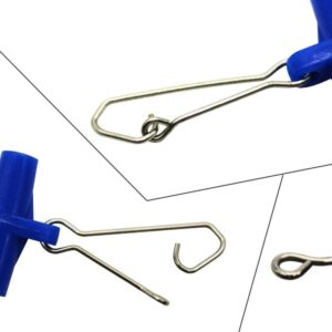 40pcs Strength Duty Blue Fishing Line Slides with Nice Snap High Strength Fish Slider Tackle Box Kit