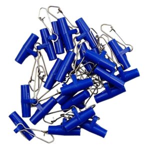 40pcs Strength Duty Blue Fishing Line Slides with Nice Snap High Strength Fish Slider Tackle Box Kit