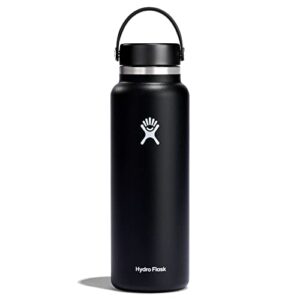 hydro flask wide flex cap black 40 oz