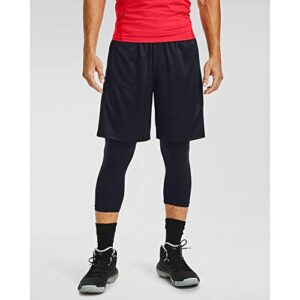 under armour elevated knit perf shorts, black (001)/black, large