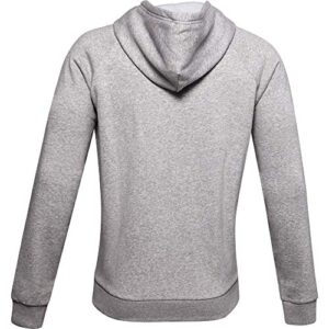 Under Armour Mens Rival Fleece Big Logo Hoodie , Mod Gray Light Heather (011)/Black , Small