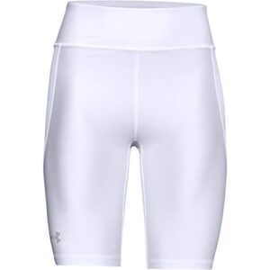 Under Armour Women's Soft Big Logo Sliding Shorts 20 , White (100)/Mod Gray , Medium