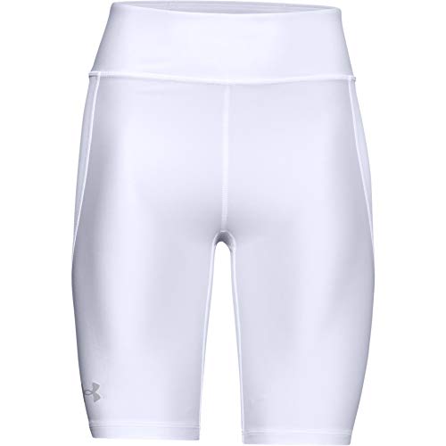 Under Armour Women's Soft Big Logo Sliding Shorts 20 , White (100)/Mod Gray , Medium