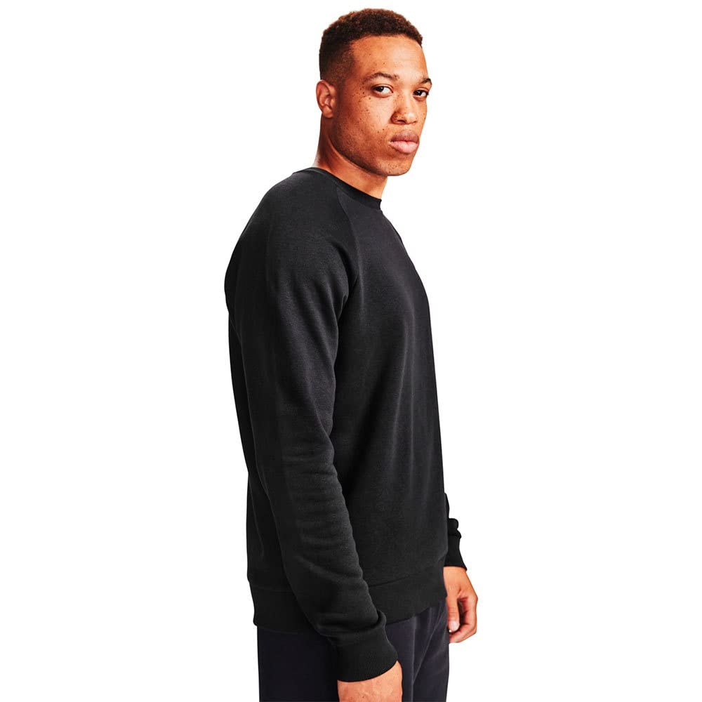 Under Armour Mens Rival Fleece Crew T-Shirt , Black (001)/Onyx White , X-Large