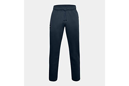 Under Armour Mens Rival Fleece Pants , Academy Blue (408)/Onyx White , X-Large