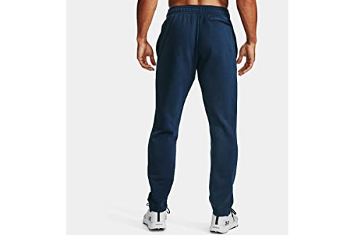 Under Armour Mens Rival Fleece Pants , Academy Blue (408)/Onyx White , X-Large