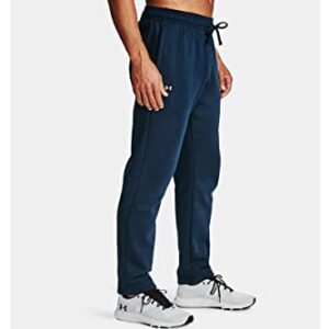 Under Armour Mens Rival Fleece Pants , Academy Blue (408)/Onyx White , X-Large