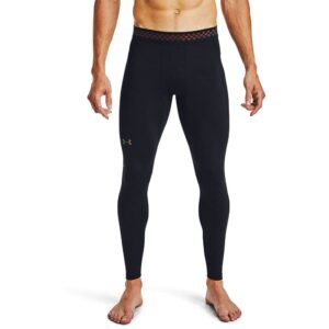 under armour men's heatgear rush 2.0 leggings , black (001)/reflective , x-large