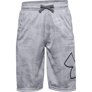 under armour renegade 2.0 jacquard shorts, mod gray (011)/black, youth x-small