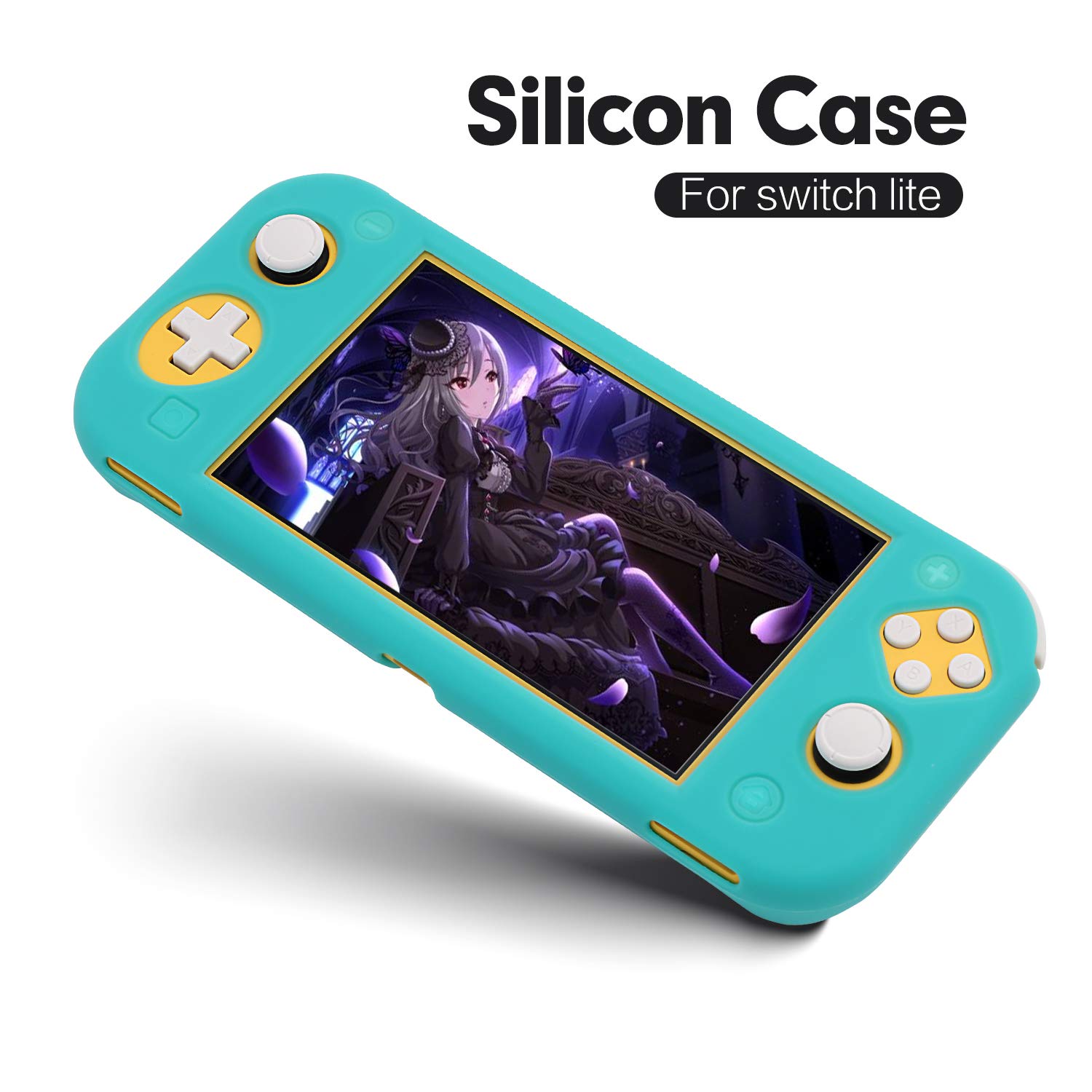 Grip Case for Nintendo Switch Lite, Silicone Case for Nintendo Switch Lite - Turquoise