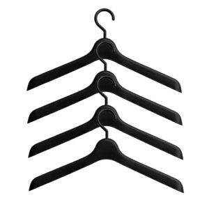 menolana 4 pack of sturdy scuba diving and surfing wetsuit hangers - black, 20kg holding capacity