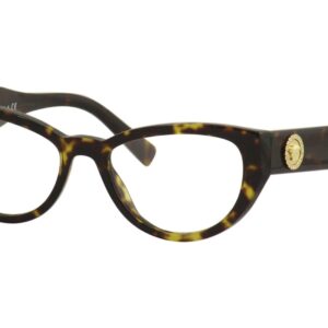 Versace Women's Eyeglasses VE3280B VE/3280/B 108 Havana Optical Frame 51mm (Havana, 51)