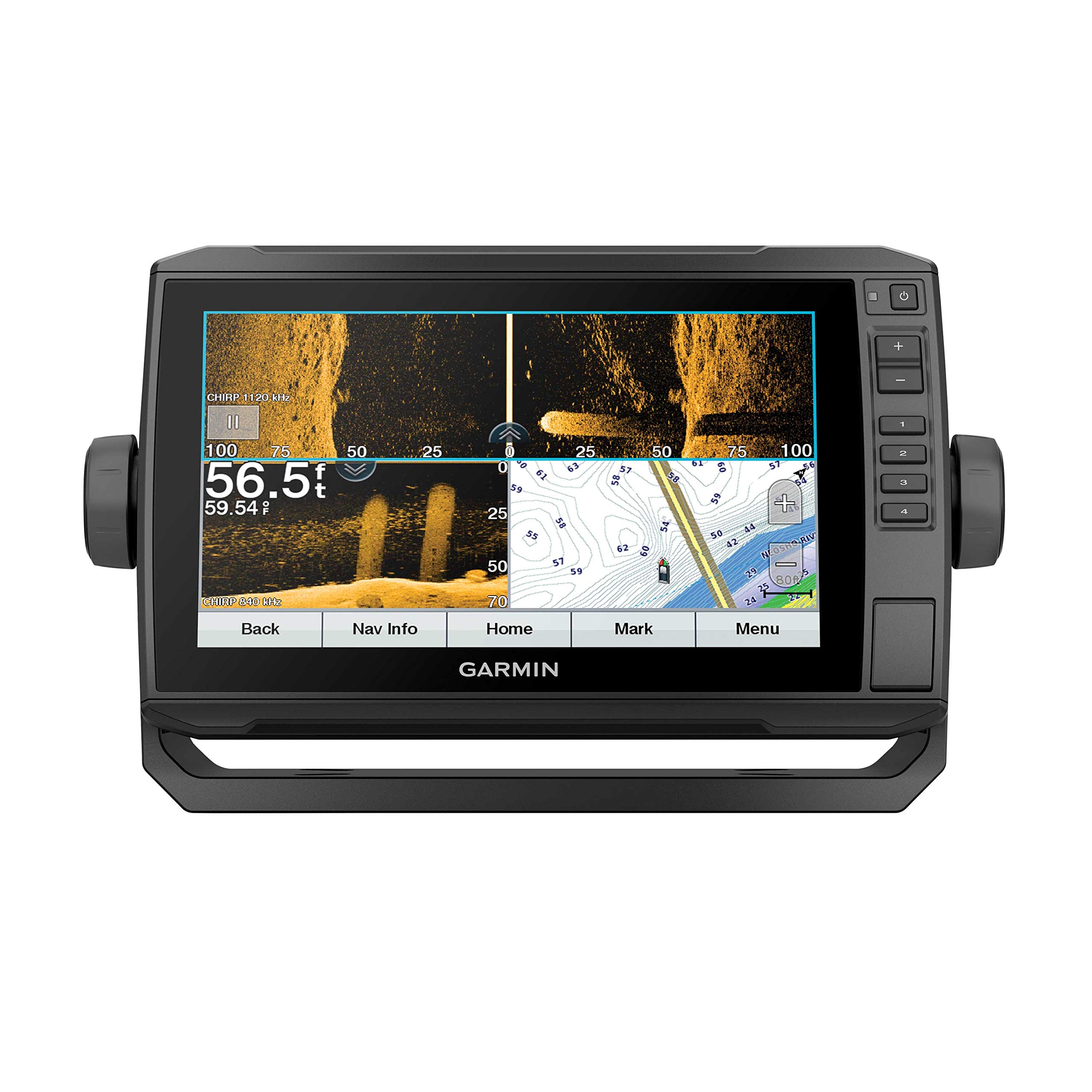 Garmin ECHOMAP UHD 93sv, 9" Keyed-Assist Touchscreen Chartplotter with U.S. LakeVü g3 and GT54UHD-TM transducer