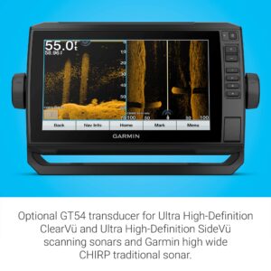 Garmin ECHOMAP UHD 93sv, 9" Keyed-Assist Touchscreen Chartplotter with U.S. LakeVü g3 and GT54UHD-TM transducer