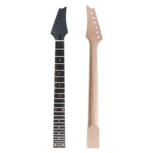 electric guitar neck maple head rosewood fretboard 24 fret for ibz parts replacement black