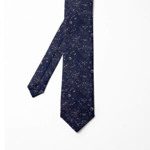 Ambesonne Necktie, Stars Constellation Art, 3.7", Night Blue