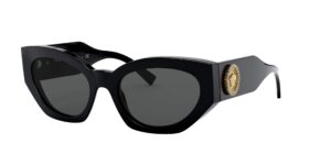 versace woman sunglasses black frame, dark grey lenses, 54mm