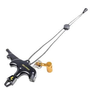 Trophy Ridge Precise Bow Archery Release - 4-Finger Design for Full Drawing Power, Torque-Free 360° Rotation, Smooth Release, Adjustable Thumb Trigger and Caliper Tension, Sling Wrist Strap Included